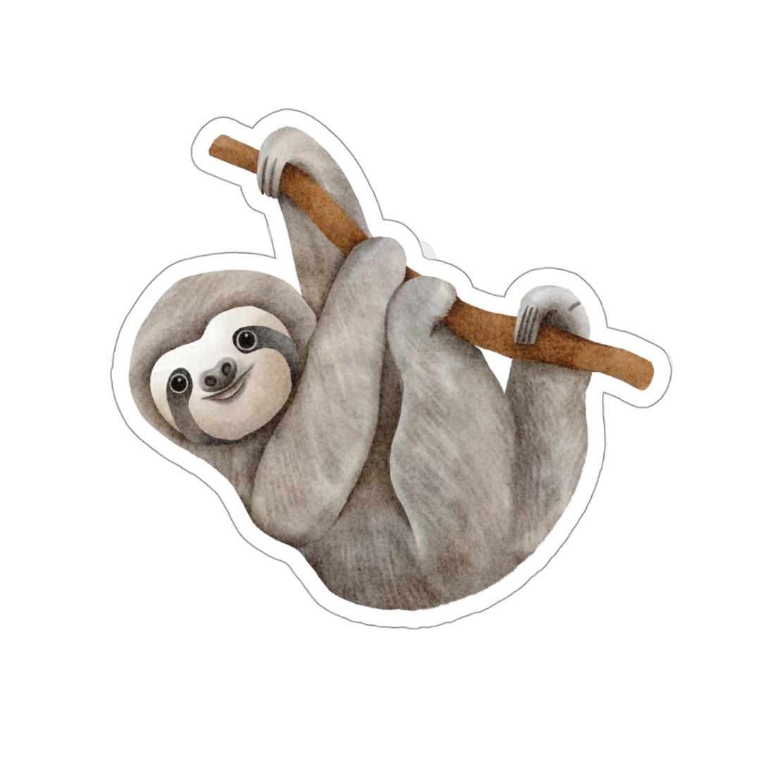 Three-toed Sloth Kiss-cut Stickers - Etsy