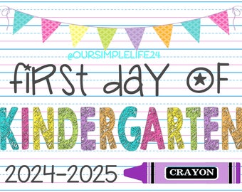 First Day of School Sign First Grade (1st Grade) Back to School 2024 ...