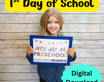 First Day of School Sign First Grade (1st Grade) Back to School 2025 ...