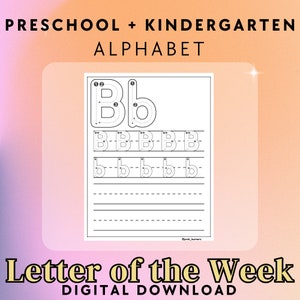 Preschool + Kindergarten Letter of the Week Uppercase + Lowercase ...