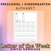Preschool + Kindergarten Letter of the Week Uppercase + Lowercase ...