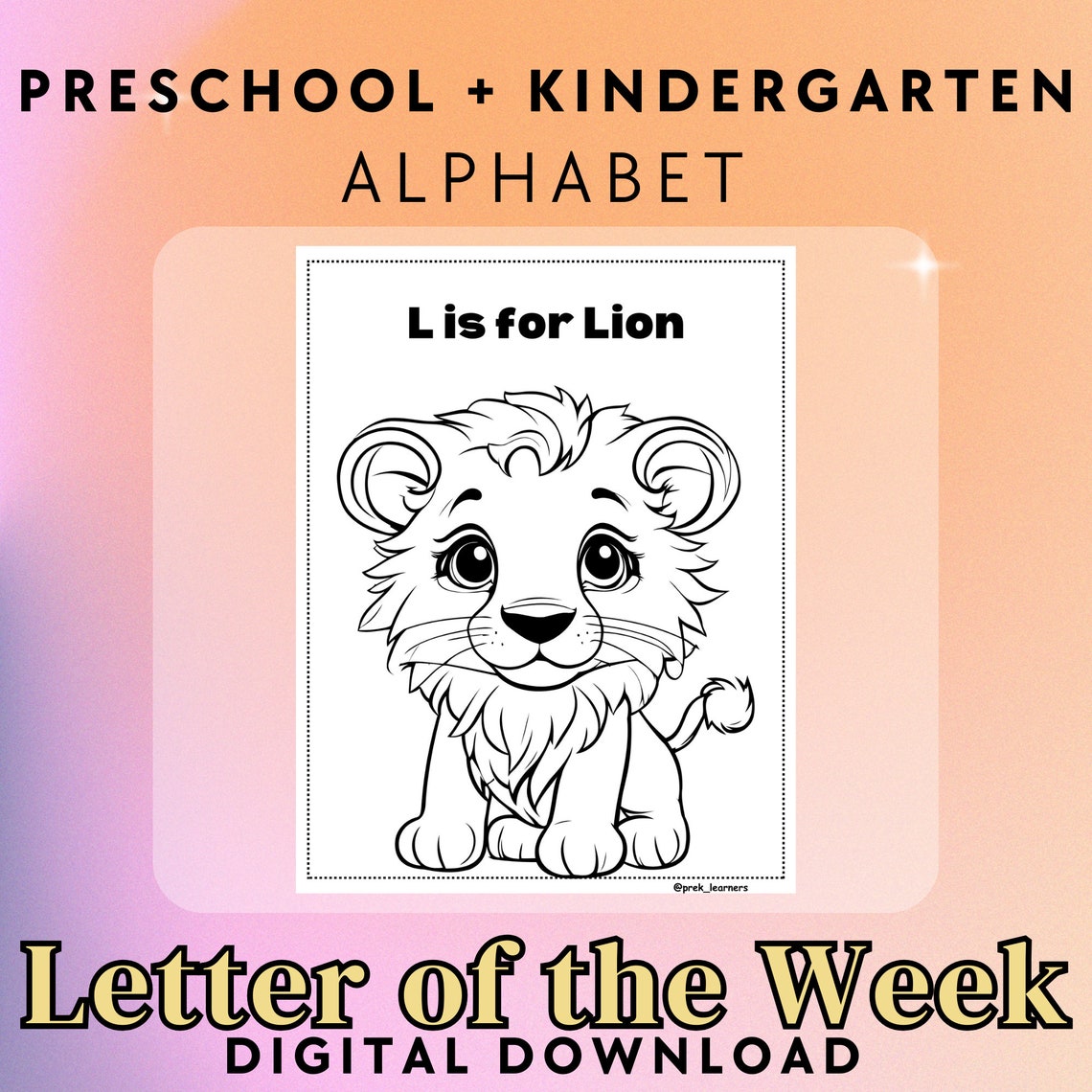 Letter of the Week Worksheets | Preschool Alphabet Tracing ...
