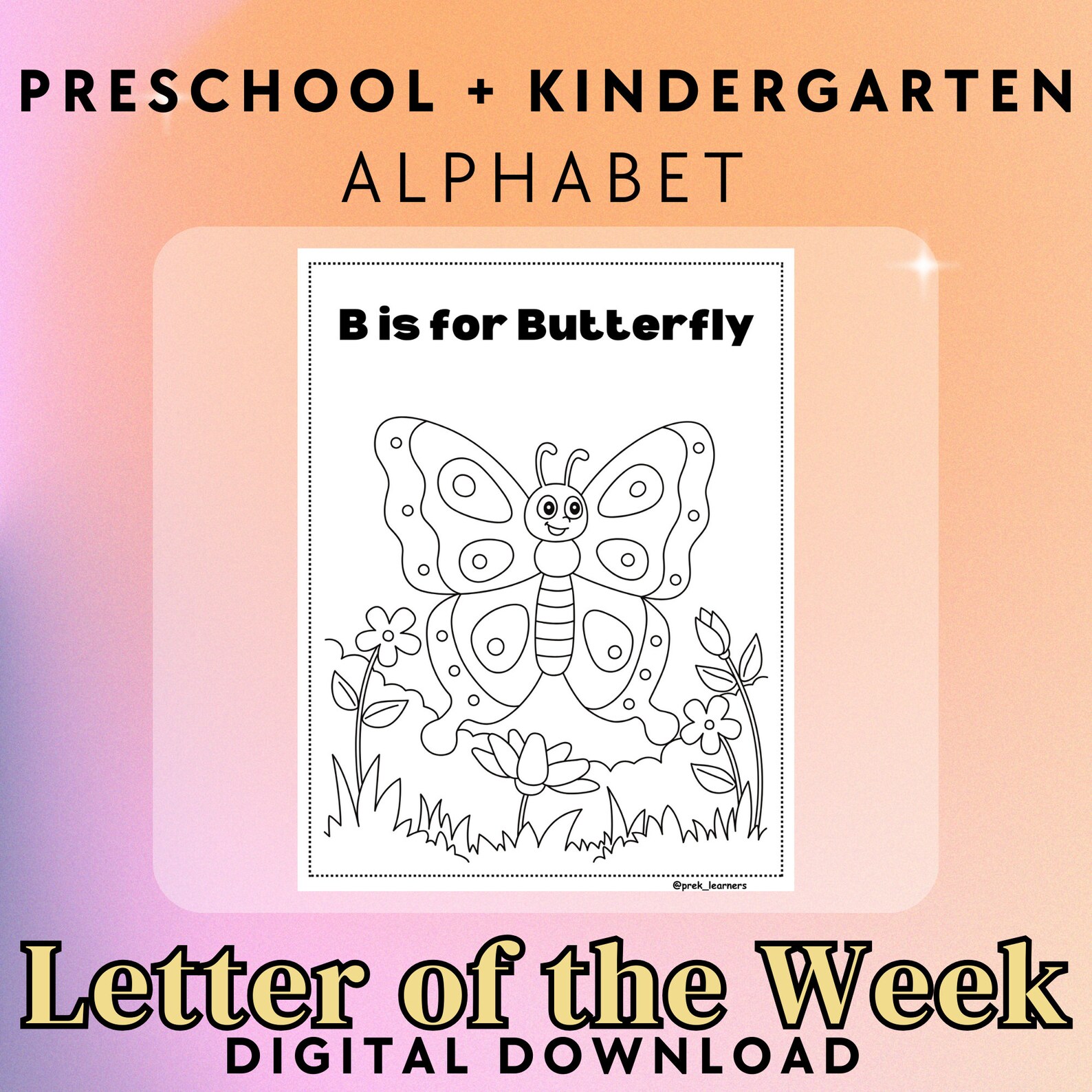 Preschool + Kindergarten Letter of the Week Uppercase + Lowercase ...