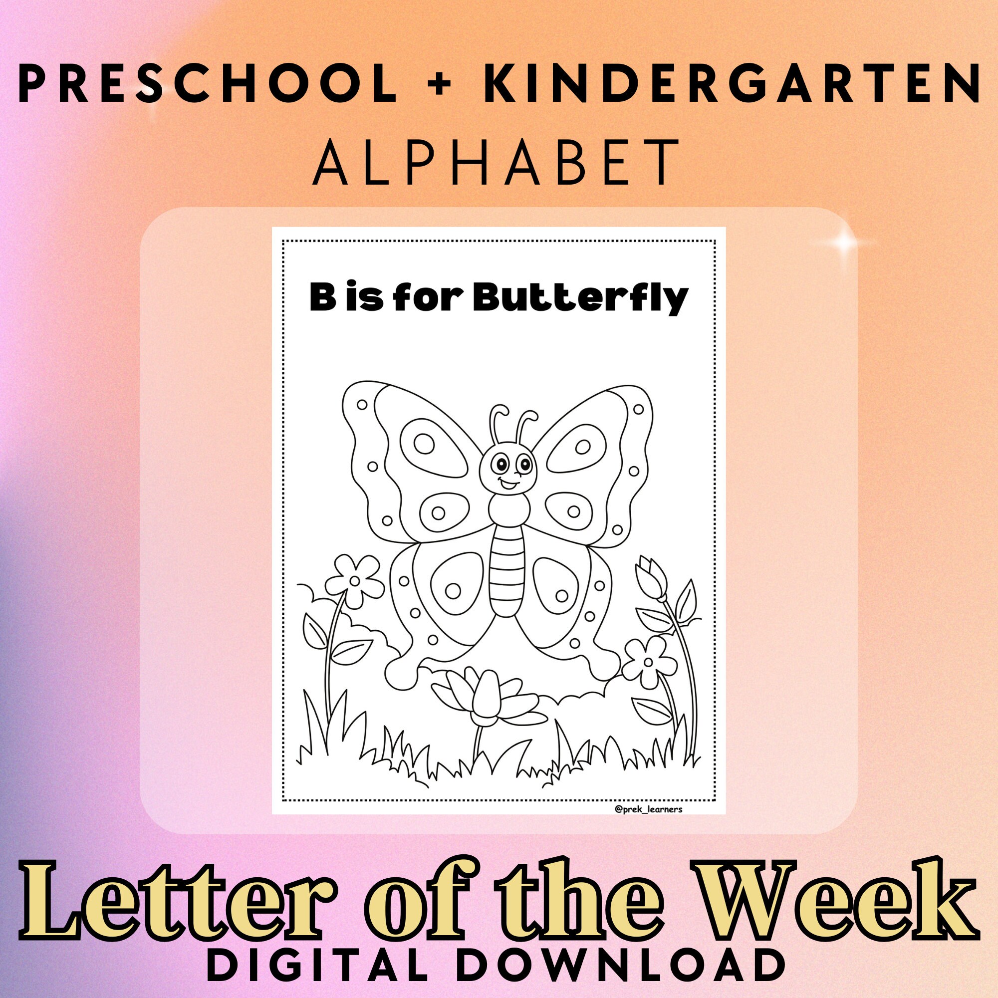 Letter of the Week Worksheets | Preschool Alphabet Tracing ...