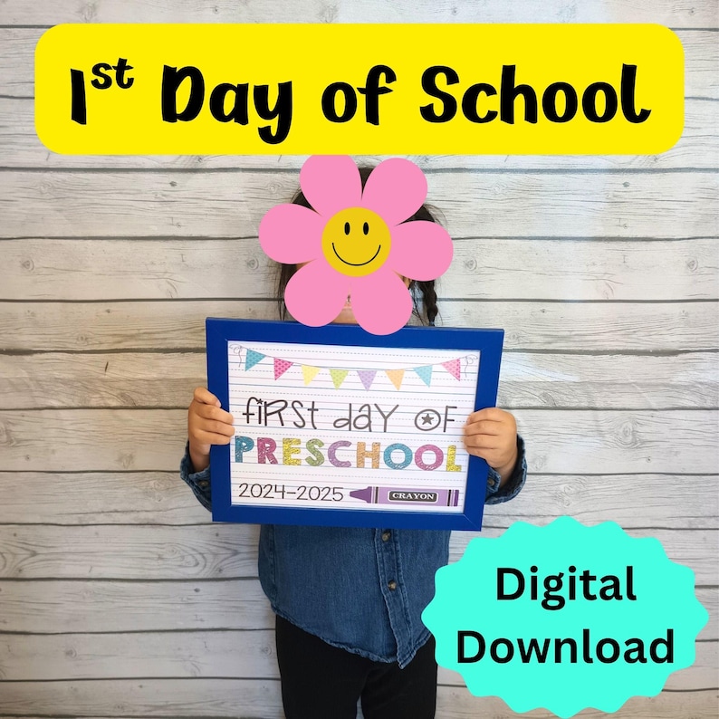 First Day of School Sign First Grade (1st Grade) Back to School 2025 ...