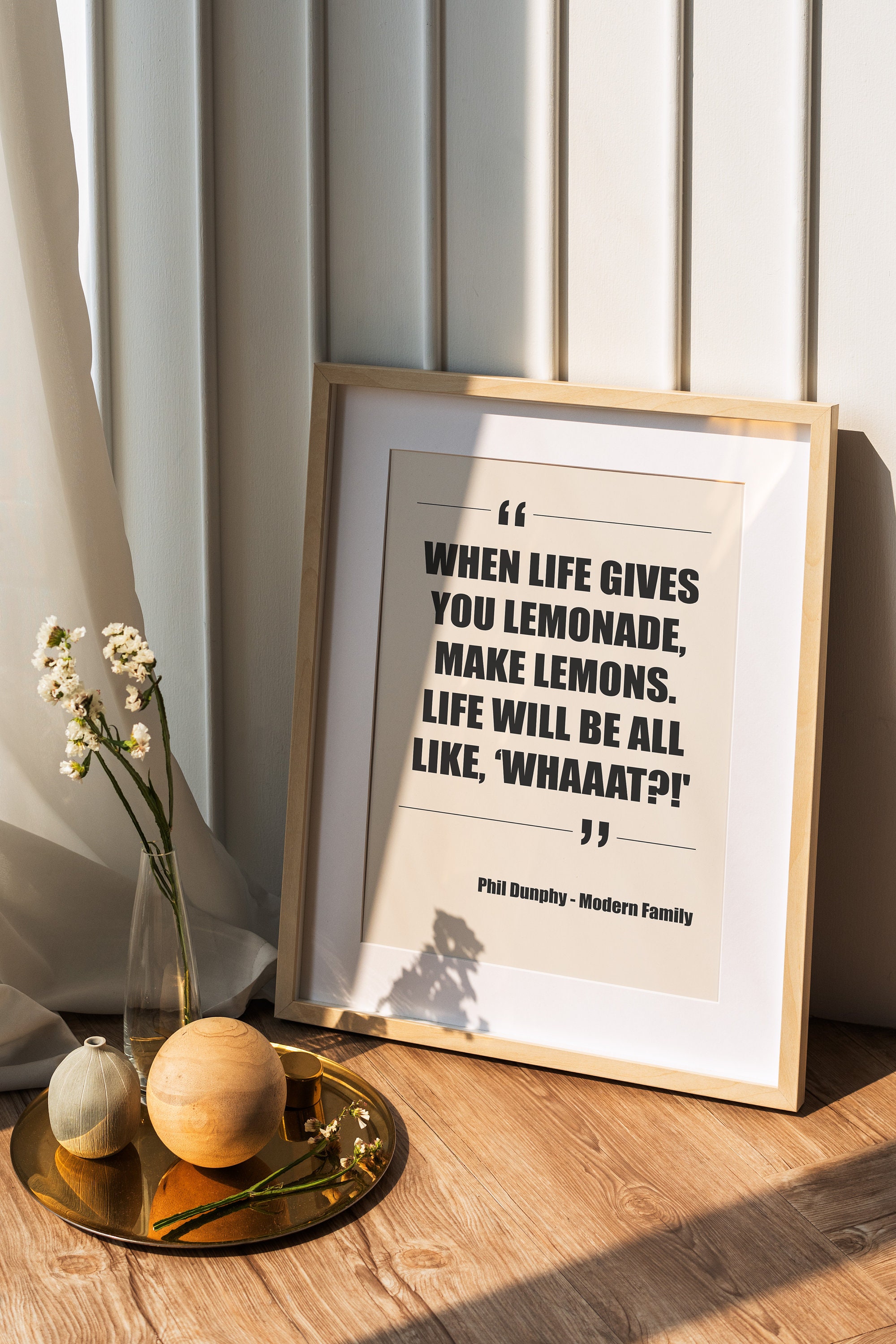 Quote Modern Family | Phil Dunphy | Ty Burrell | TV Poster | Vintage ...