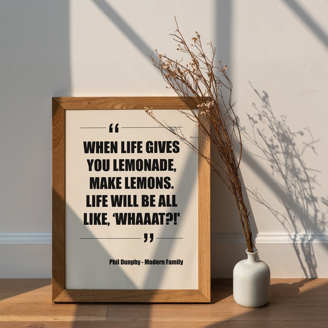 Quote Modern Family | Phil Dunphy | Ty Burrell | TV Poster | Vintage ...