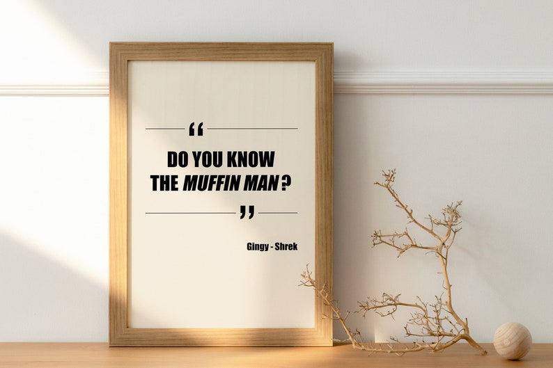 Cita de Shrek, Conoces al hombre de los panecillos, Gingy, Póster de TV ...