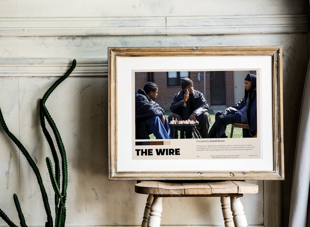 The Wire David Simon Movie Poster Vintage Retro Art Minimalist TV Serie ...