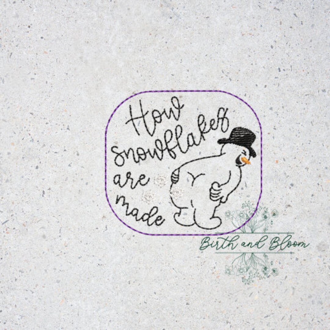 Flatulent Frosty Feltie Design - Etsy
