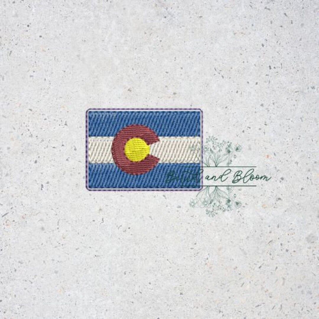 Colorado Flag Embroidery Design - Etsy