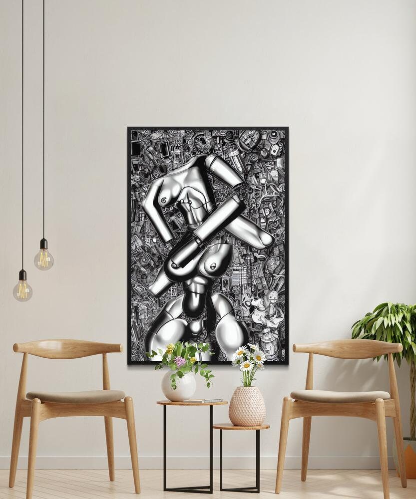 Romantic Line Art Sex Line Art Hot Line Art Adult Wall Art Perfect Canvas Printable Naked