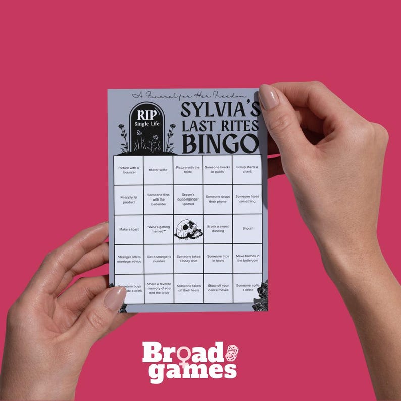 RIP Bachelorette Bingo - Printable Party Game | Fun & Flirty ...