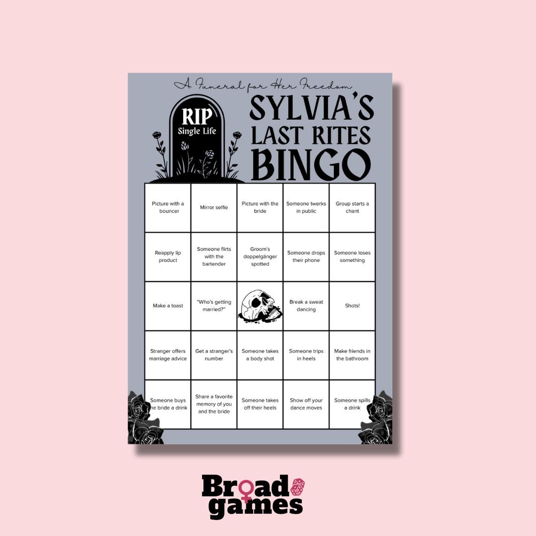 RIP Bachelorette Bingo - Printable Party Game | Fun & Flirty ...