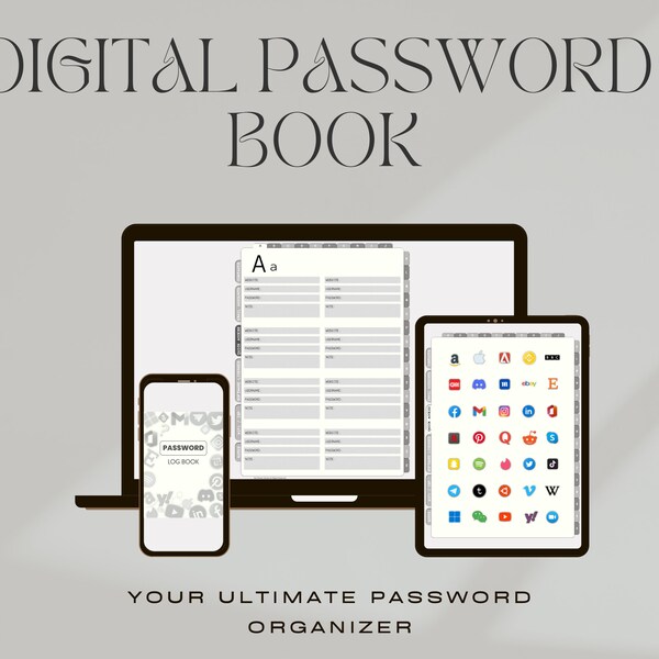 Password Organizer - Etsy