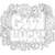 Good Luck Doodle Black & White PNG Image Instant Digital Download, Good ...