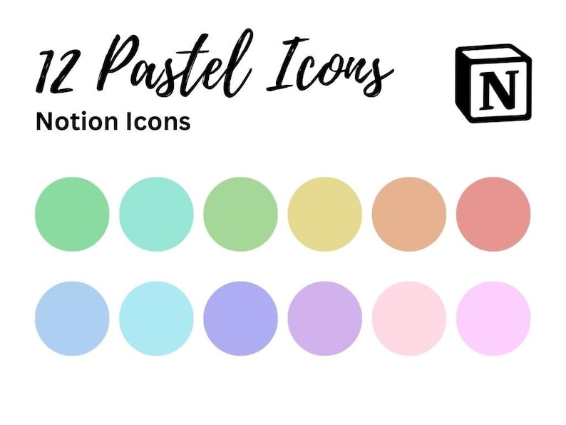 Notion Icons - Aesthetic Digital Stickers for Life Planner, Notion ...