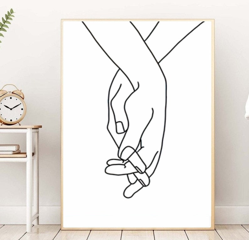 Line Art Hands Holding Together They Built A Life They Loved - Etsy