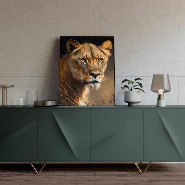 Lioness Painting - Etsy