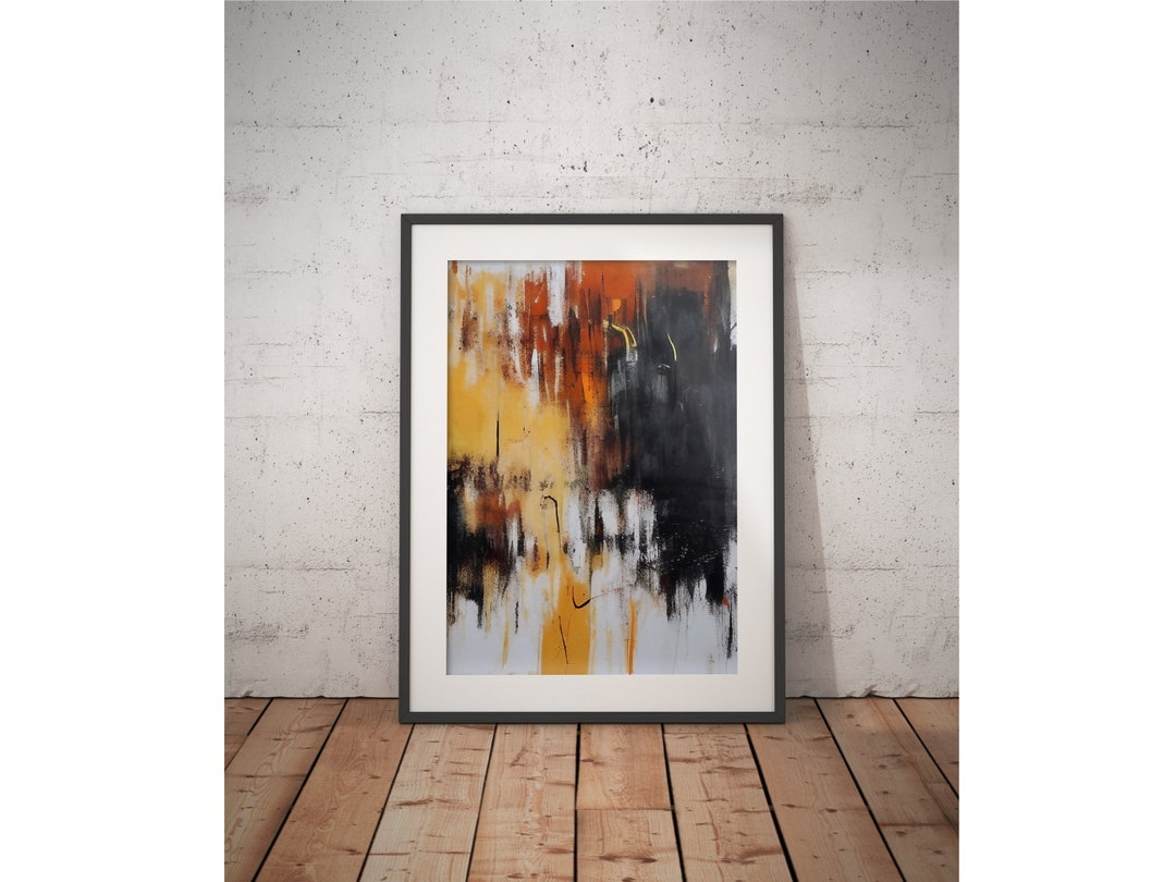 Mid Century Modern Abstract Art (mid Century Modern Wall Art, Red ...