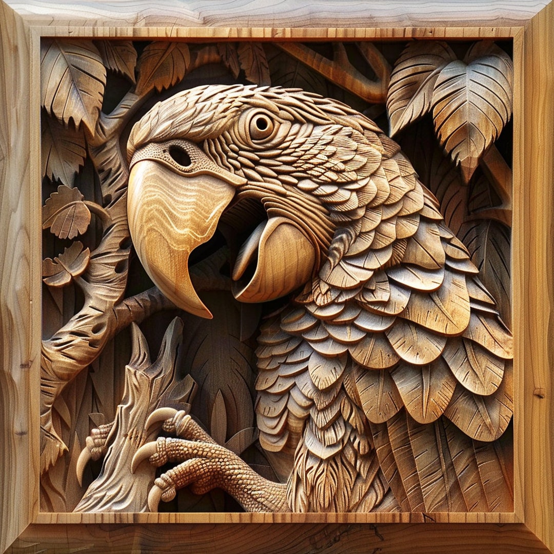 3D Bird Laser Engrave File: Hummingbird, Eagle, Parrot (PNG, SVG) - Etsy