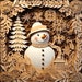 Snowman Laser Cut File: 3D Winter Scene Engraving (PNG, SVG) - Etsy