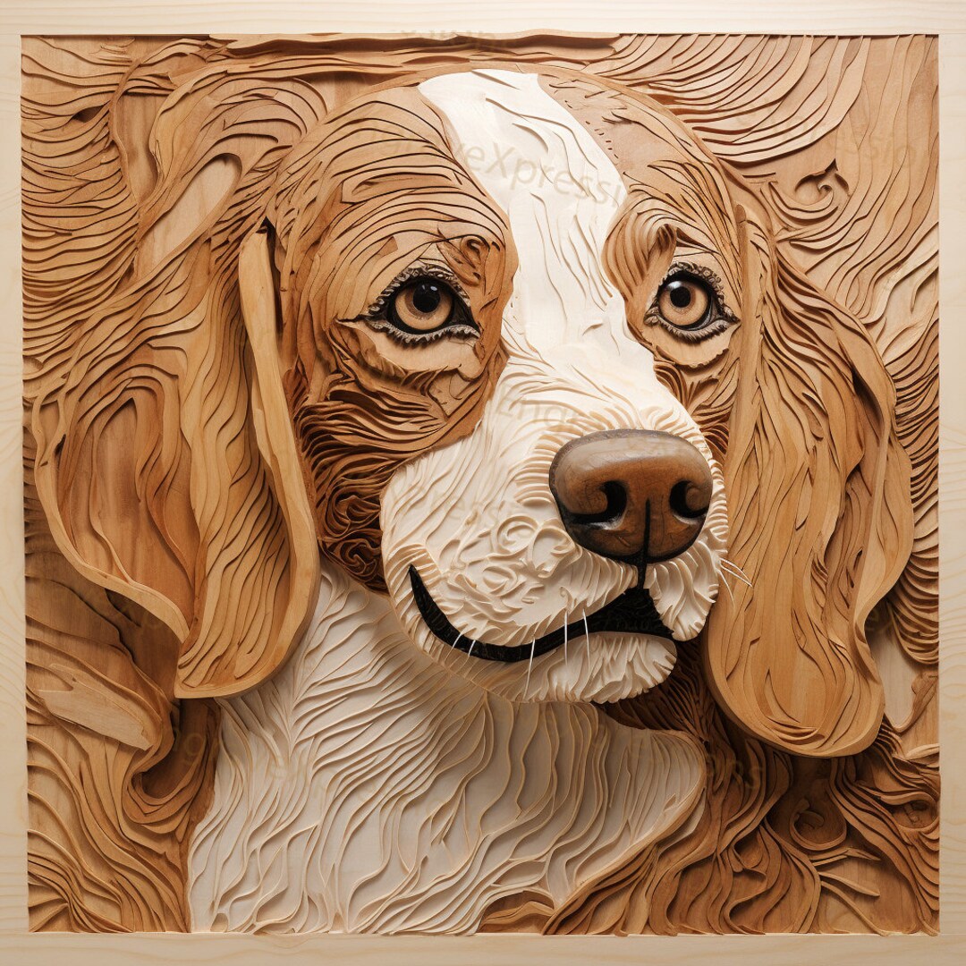 3D Beagle Laser Engrave File: Illusion Dog Art (PNG, SVG) - Etsy