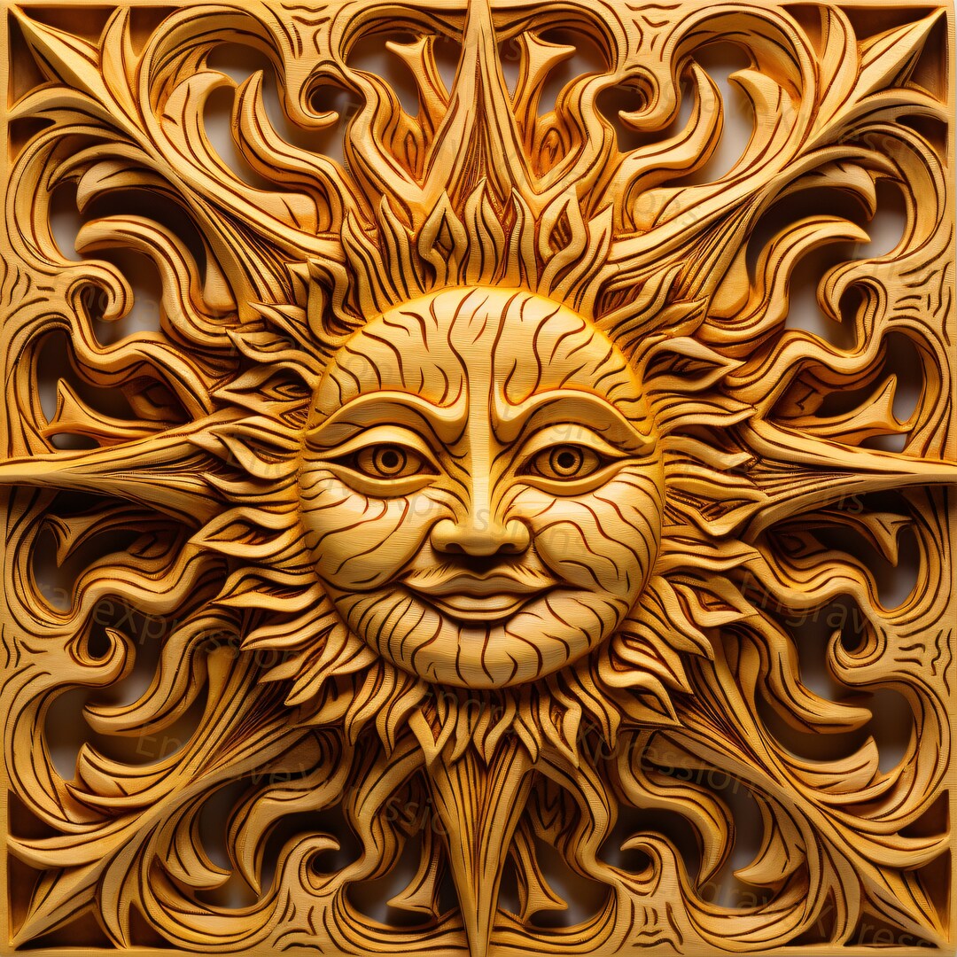 3D Sun Laser Engrave File: Illusion Art, Lightburn Ready (PNG, SVG) - Etsy