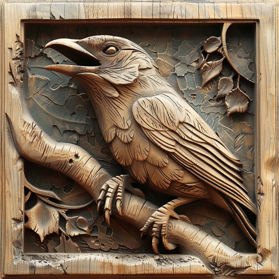 3D Bird Laser Engrave File: Eagle, Hummingbird, Blackbird (PNG, SVG) - Etsy