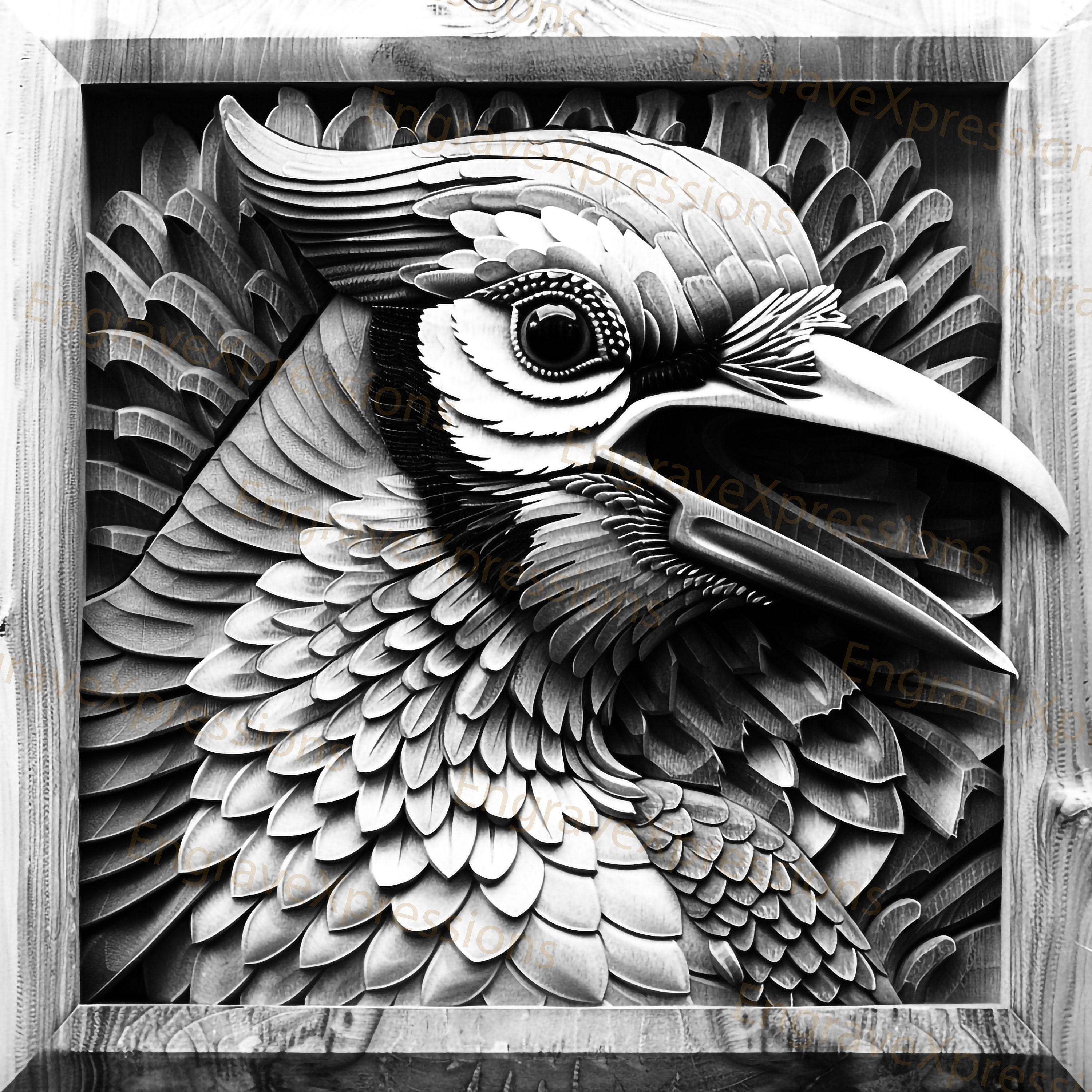 3D Bird Laser Engrave File: Hummingbird, Eagle, Blue Jay (PNG, SVG) - Etsy