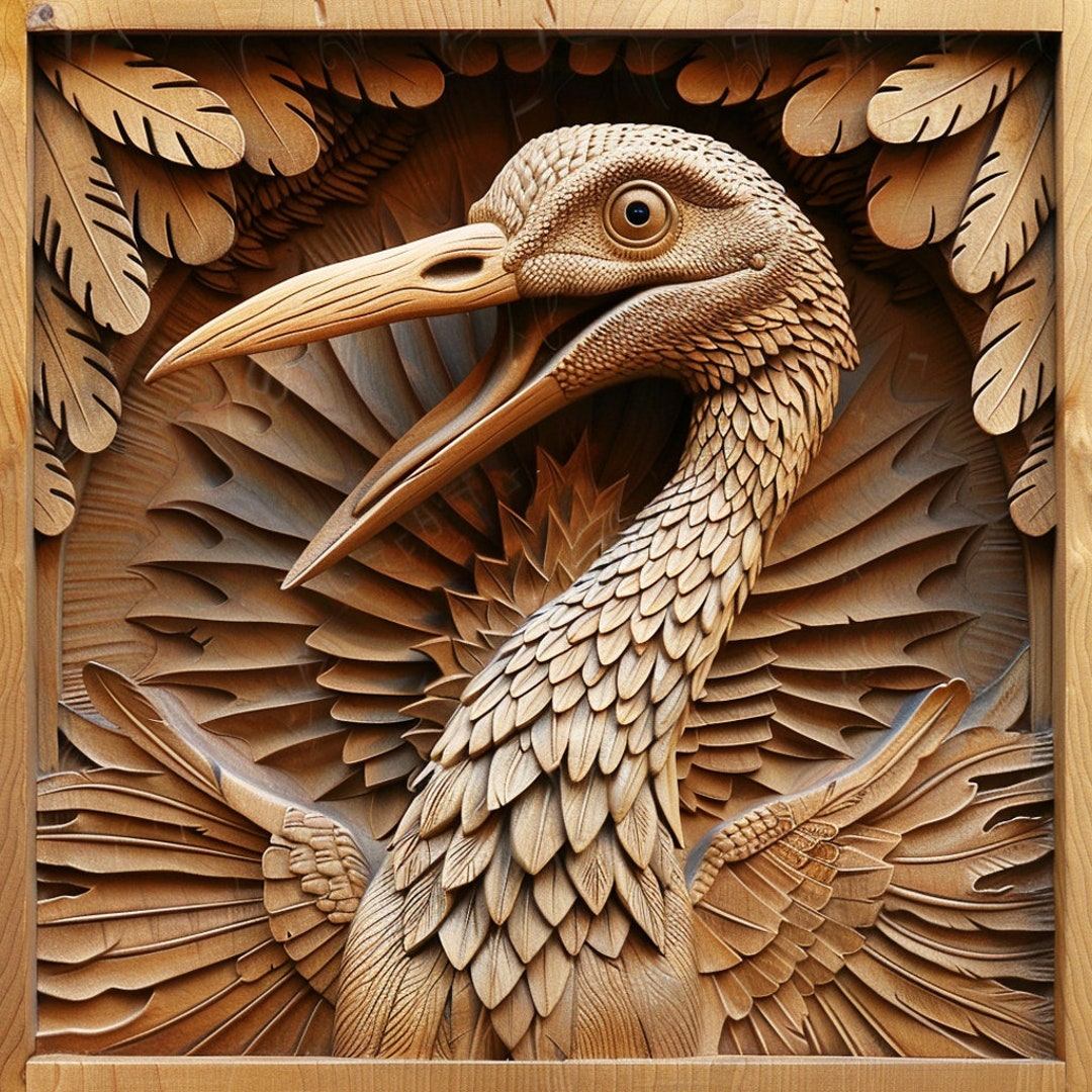 3D Bird Laser Engrave File: Crane, Eagle, Hummingbird PNG (digital ...