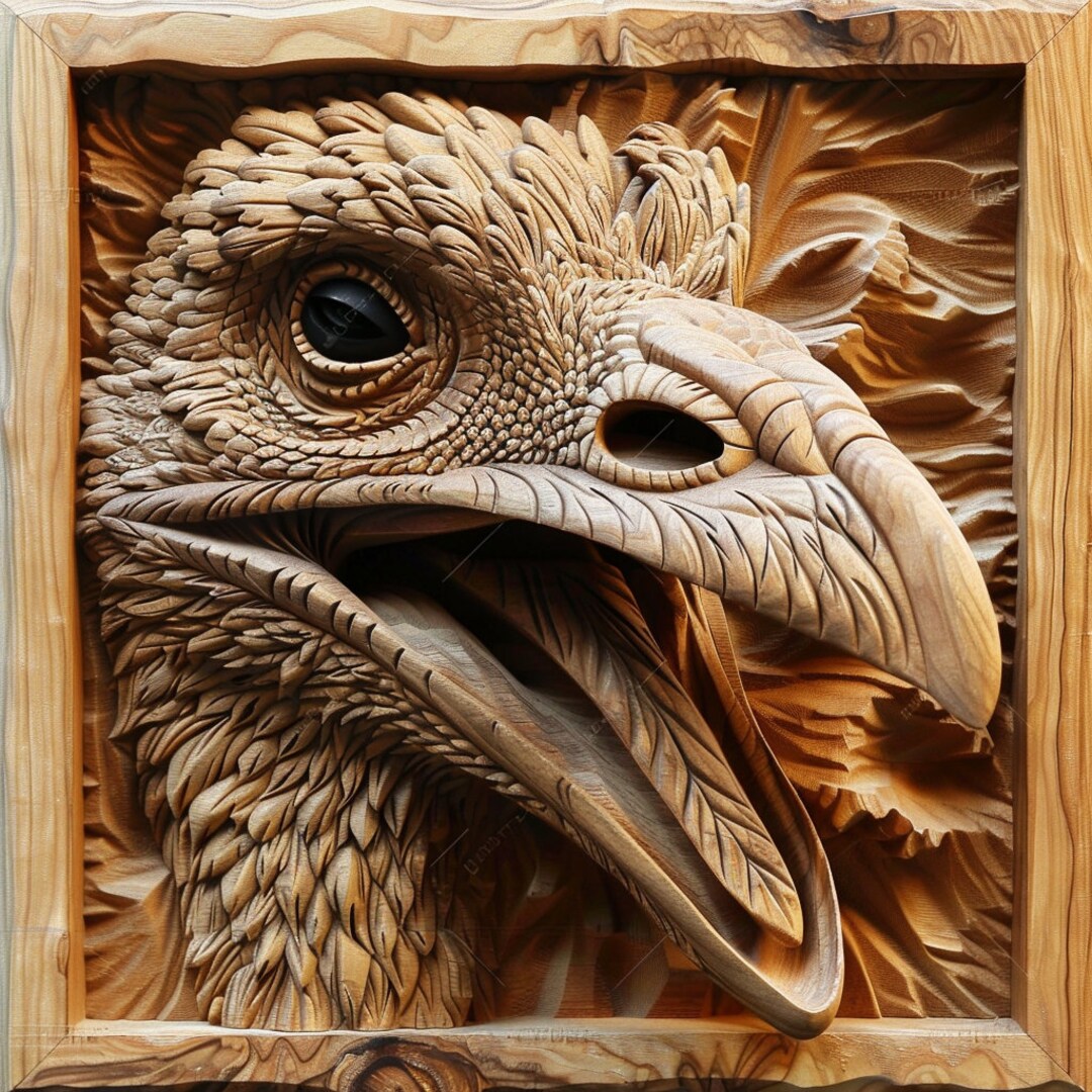 3D Bird Laser Engrave File: Eagle, Hummingbird, Emu (PNG, SVG) - Etsy