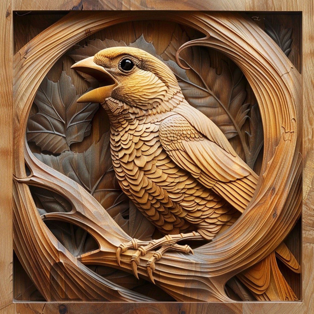 3D Bird Laser Engrave File: Hummingbird, Eagle, Canary (PNG, SVG) - Etsy