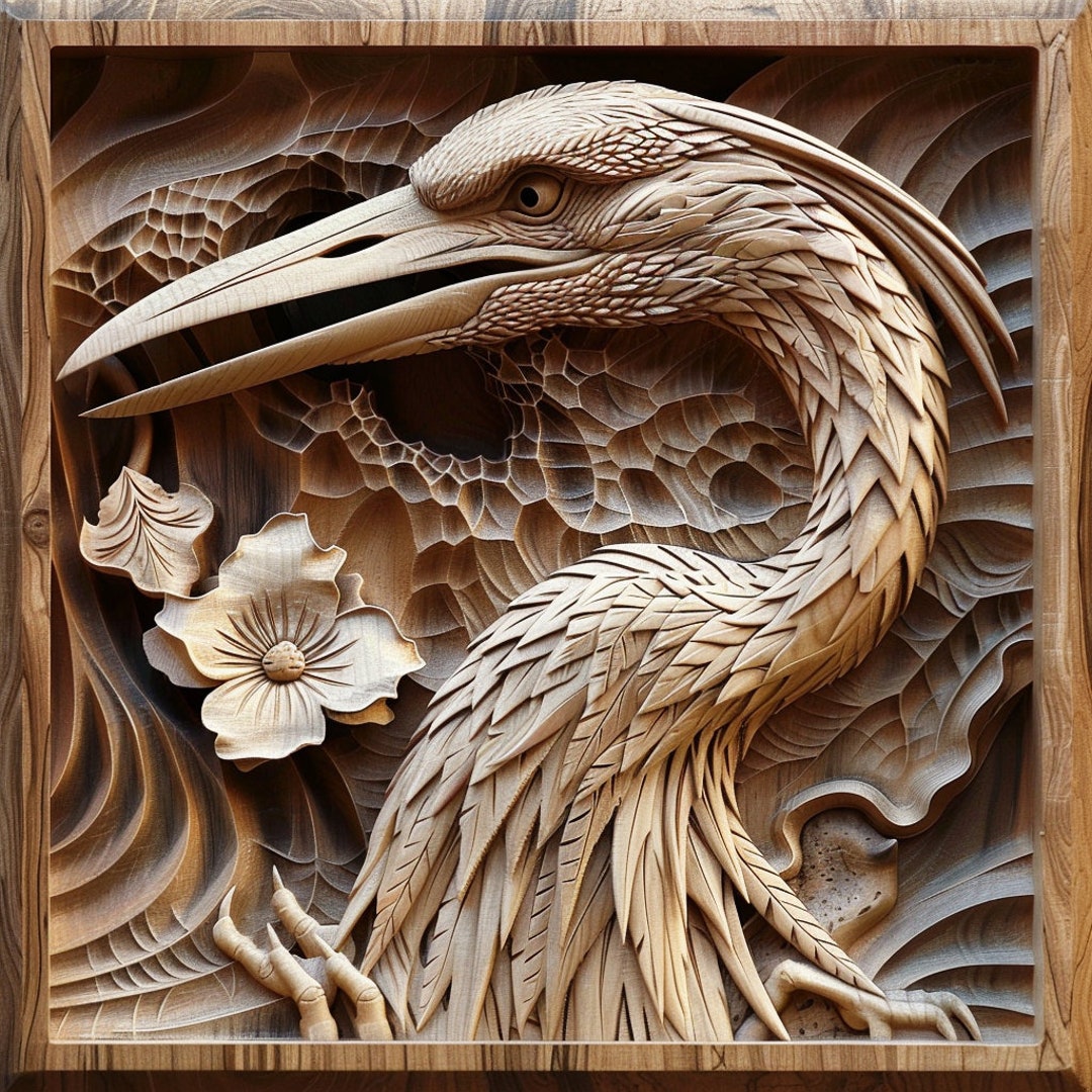3D Bird Laser Engrave File: Heron, Eagle, Hummingbird (PNG, SVG) - Etsy