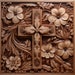 Floral Cross Laser Engrave File: 3D Illusion PNG, SVG (digital Download ...