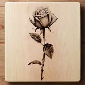 Rose Laser Burn PNG Bundle | Engrave | Laser Ready | Lightburn File ...