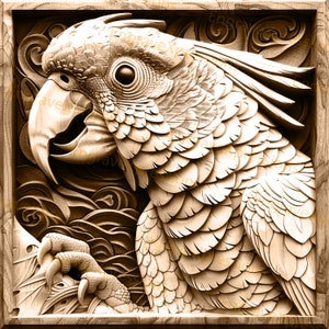 3D Bird Laser Engrave File: Cockatoo, Parrot, Hummingbird (PNG, SVG) - Etsy