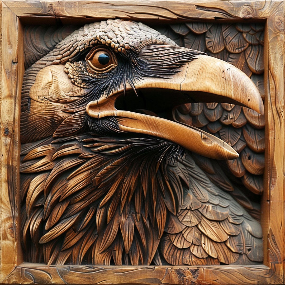 3D Bird Laser Engrave File: Eagle, Raven, Hummingbird (PNG, SVG) - Etsy