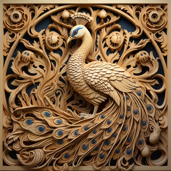 Laser Cutting File Peacock - Etsy