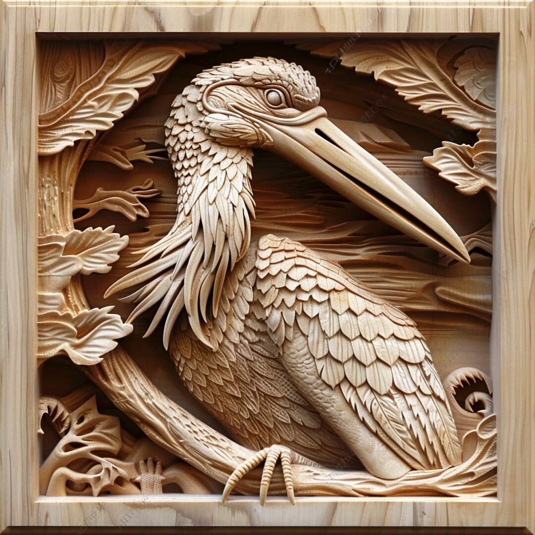 3D Bird Laser Engrave File: Stork, Eagle, Hummingbird (PNG, SVG) - Etsy
