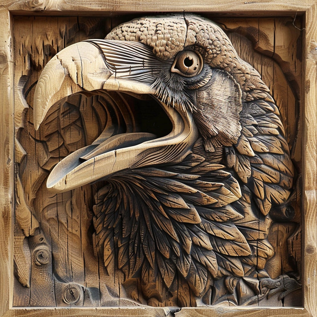 3D Bird Laser Engrave File: Eagle, Raven, Hummingbird (PNG, SVG) - Etsy