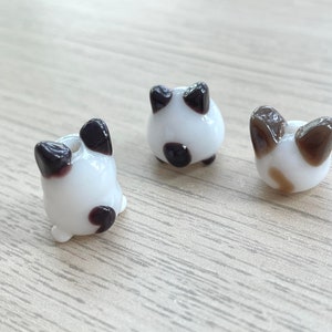 Siamese Cat / Himalayan Cat / Birman Cat Glass Beads, Clip on Charm ...