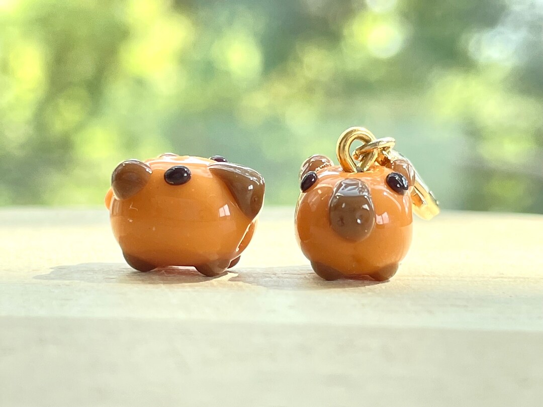 Capybara Glass Bead Zippe Charm / Keychain / Phone Strap Charm, Cravy ...