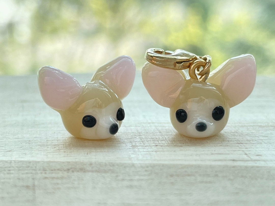 Fennec Fox Glass Bead Zipper Charm / Keychain / Phone Strap Charm, Cute ...