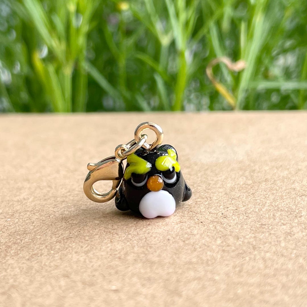 Rockhopper Penguin Glass Bead Zipper Charm / Keychain / Phone Strap ...