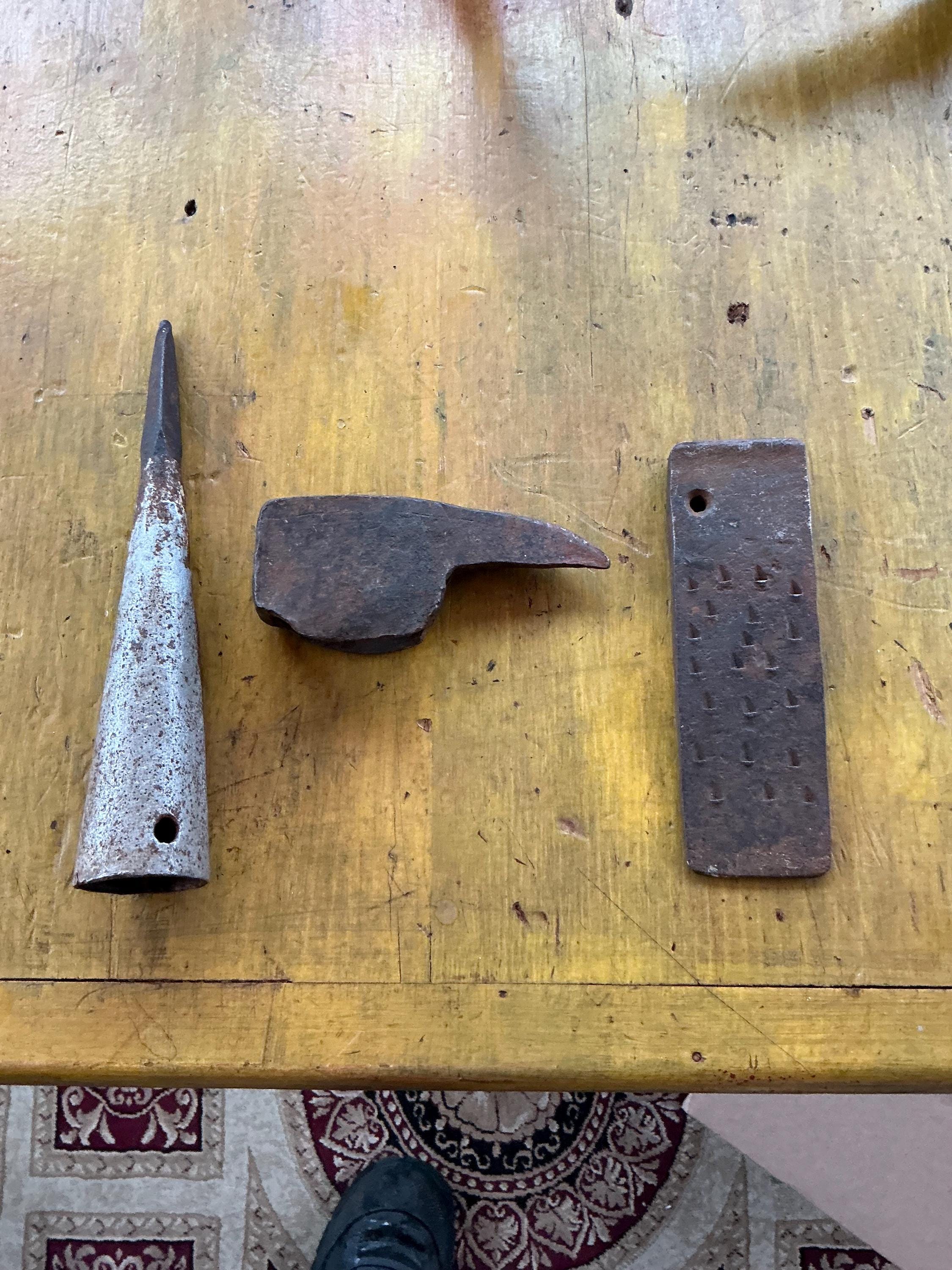 3 Old Primitive Loggers Tools Sawing Wedge, Pickaroon, S & Nealley Pick ...