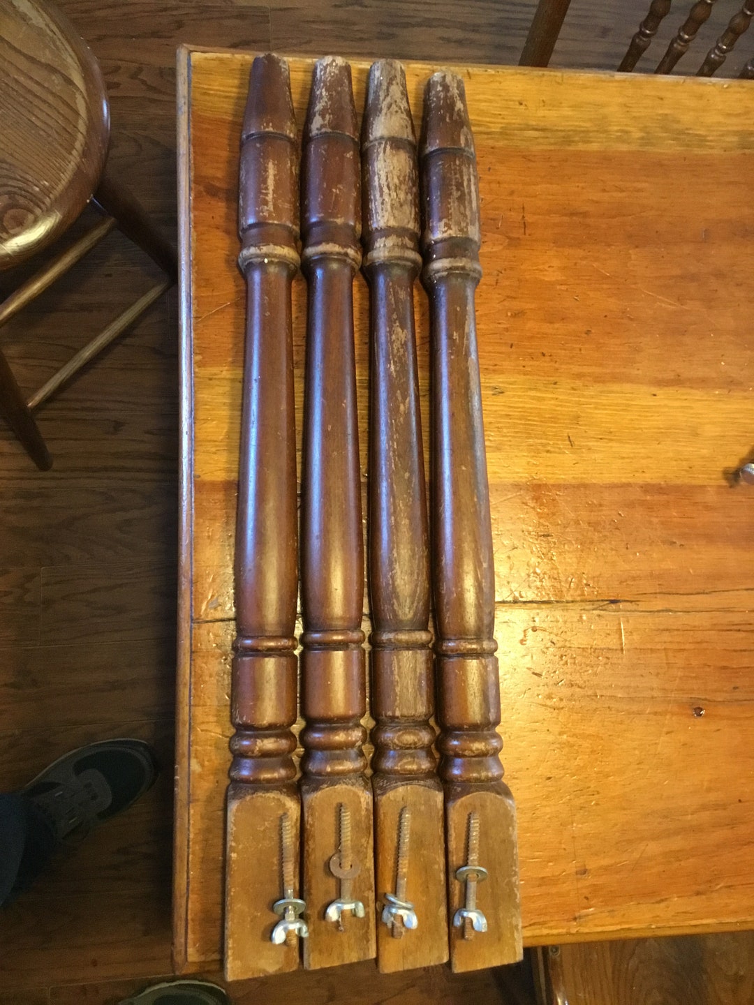 4 Vintage Hardwood Table Legs Set of 4 - Etsy