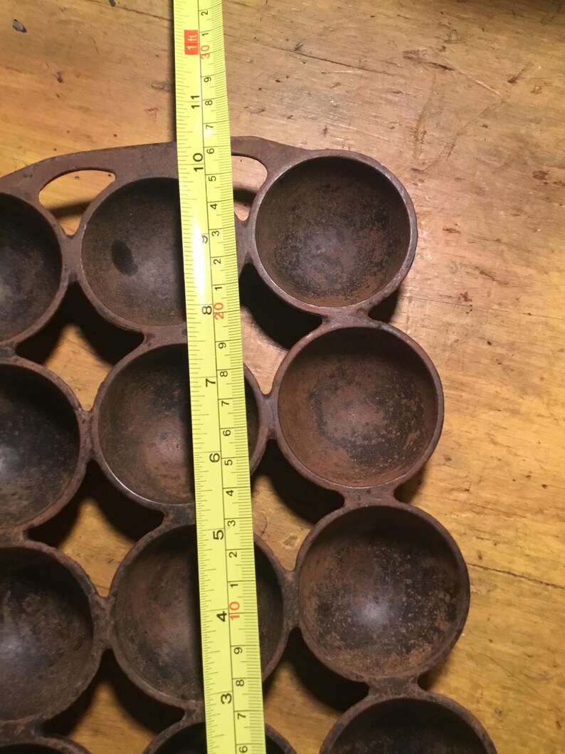 Old Vintage 12 Cup Cast Iron Ball Shaped Brownie Pan 497. - Etsy