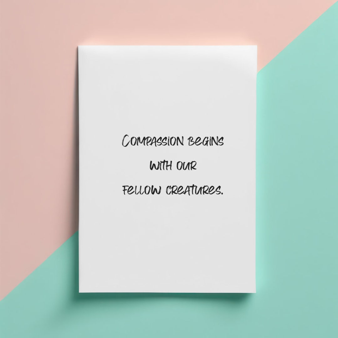 Animal Compassion Poster - Etsy