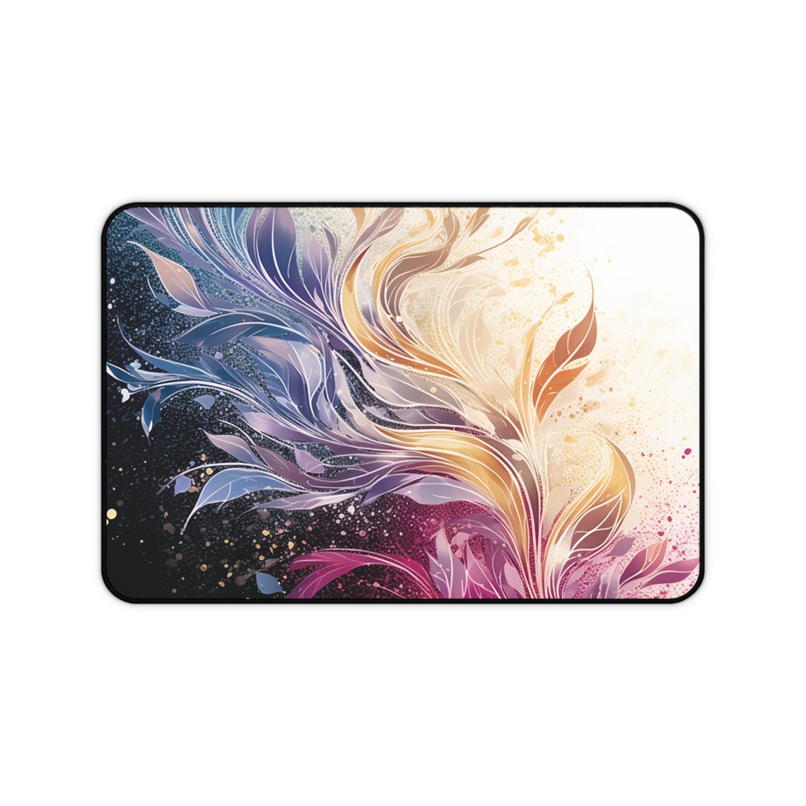 Gold, Purple, Blue Abstract Desk Mat - Etsy